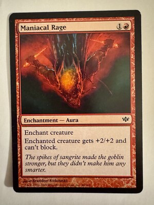 Maniacal Rage [Conflux] Magic MTG | eBay