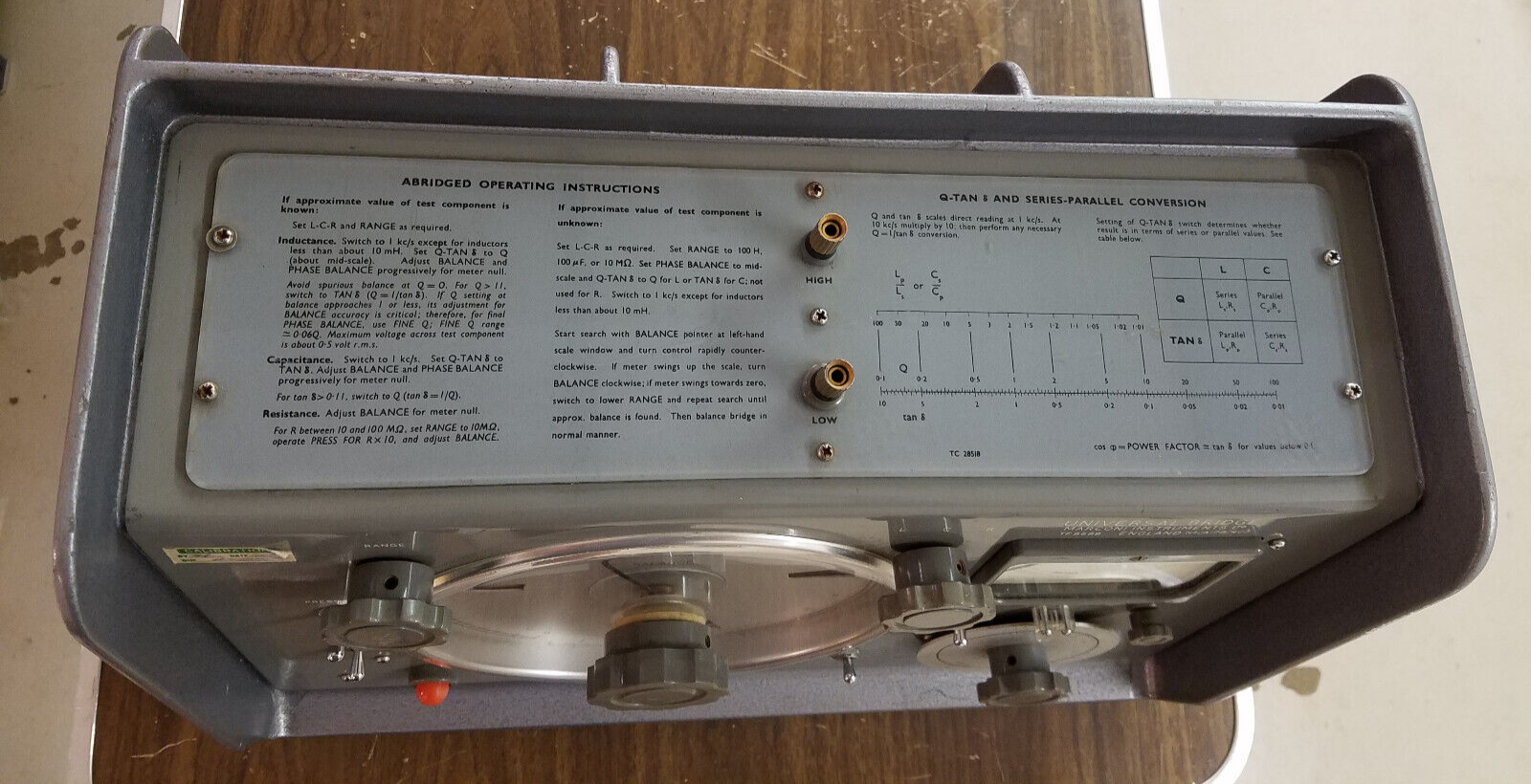 Marconi Instruments TF 868B Universal Bridge, LCR Meter | eBay
