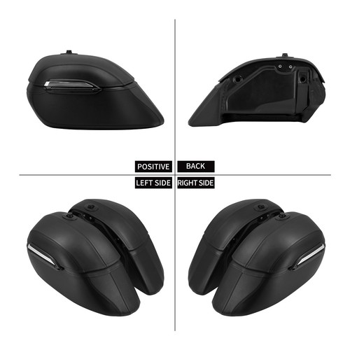 Motorcycle Hard Luggage Bag Universal Saddlebags For Harley Yamaha ...