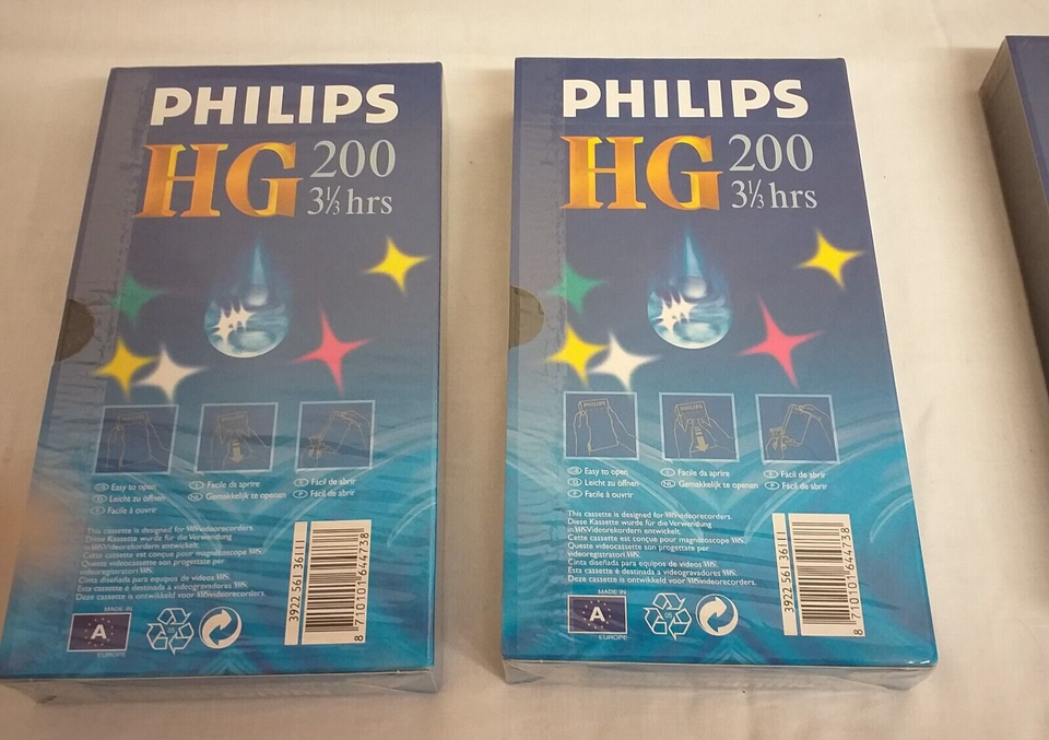 4 x Philips Blank sealed VHS tapes 3 1/3 Hours - NEW - G10 | eBay UK