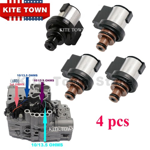 4x Torque Converter AWD Pressure Control & Lock-Up Solenoid For Subaru ...