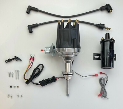 EARLY HEMI 331 354 CHRYSLER SMALL CAP HEI Distributor + 45k BLACK Coil ...