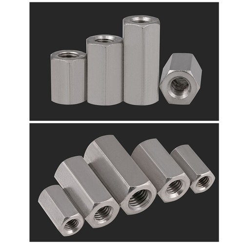 Full Thread Hex Coupling Nuts Sleeve for M5 to M24 Thread Rod Stud A2 ...