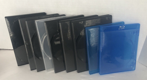 Standard DVD Replacement Case Disc Movie Storage Shell Cases Lot Of 9 ...