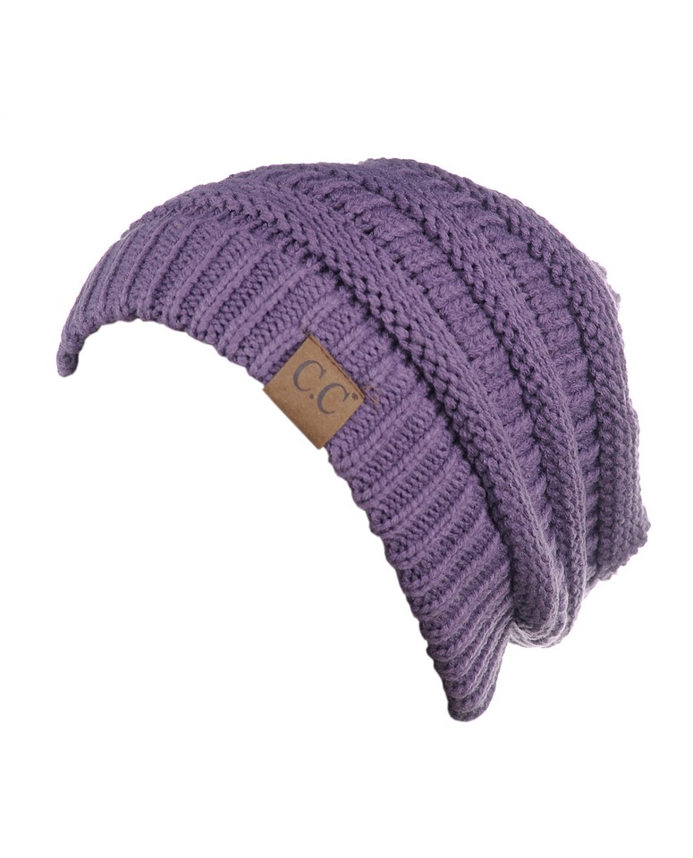 Hot item! CC Beanie New Women's Knit Slouchy Thick Cap Hat Unisex Solid ...