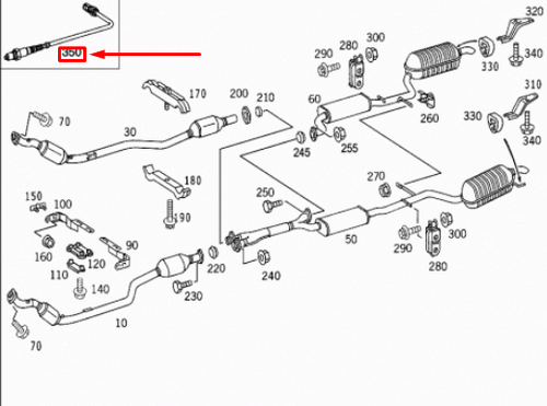 MERCEDES-BENZ E W210 Lambda Probe Oxygen Sensor A0015406017 NEW GENUINE ...