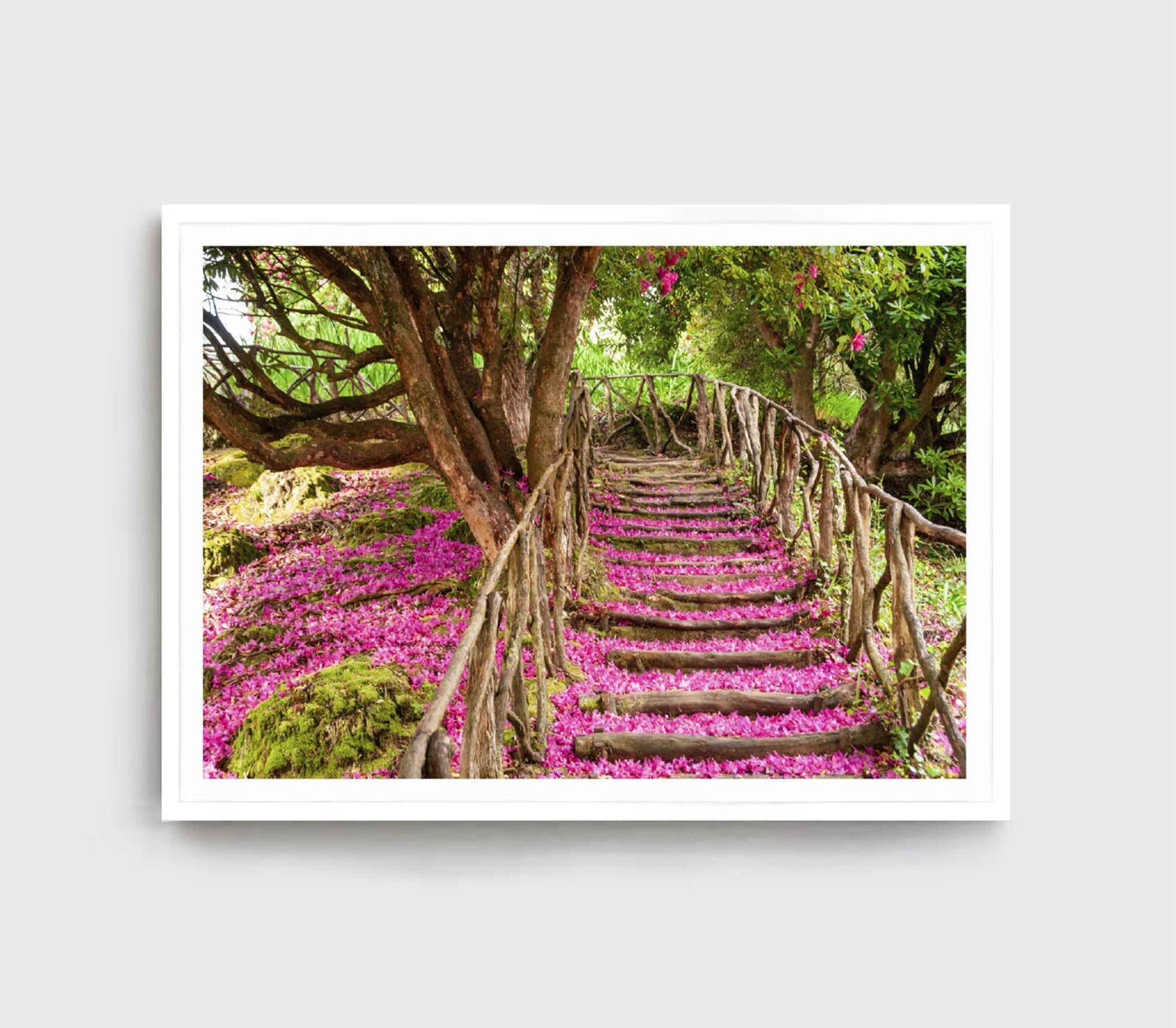 Wooden Staircase Print, Wall Art, Staircase Framed Jungle Wall Art ...