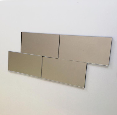 Rectangular Acrylic Wall Tiles - Silver Mirror - Many Sizes, Bespoke ...