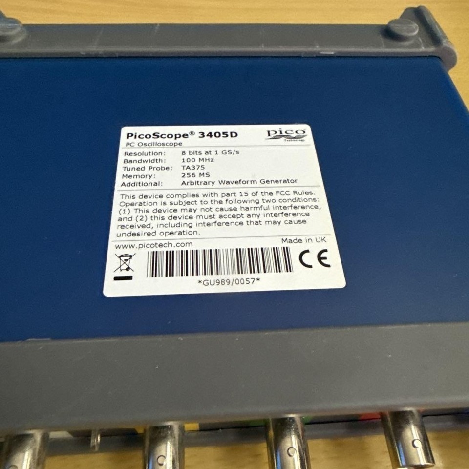 PicoScope 3405D 100MHz 1GS/s USB Oscilloscope + 4 Probes AWG Logic ...