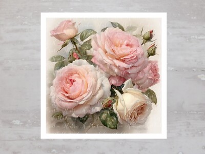 French Country Roses & Berries Bushel Fabric Panel Craft Sewing Quilt ...
