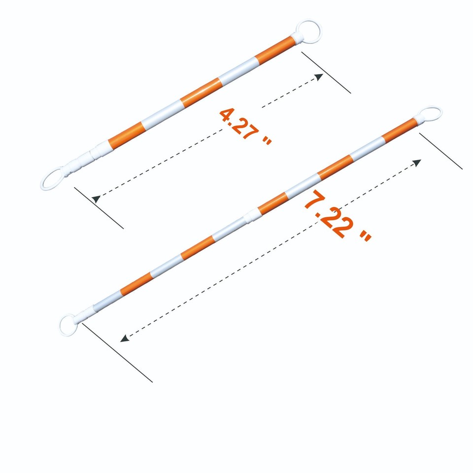 Orancl 8pcs 4-8.8Ft Retractable Traffic Cone Bar Barrier for Secure ...