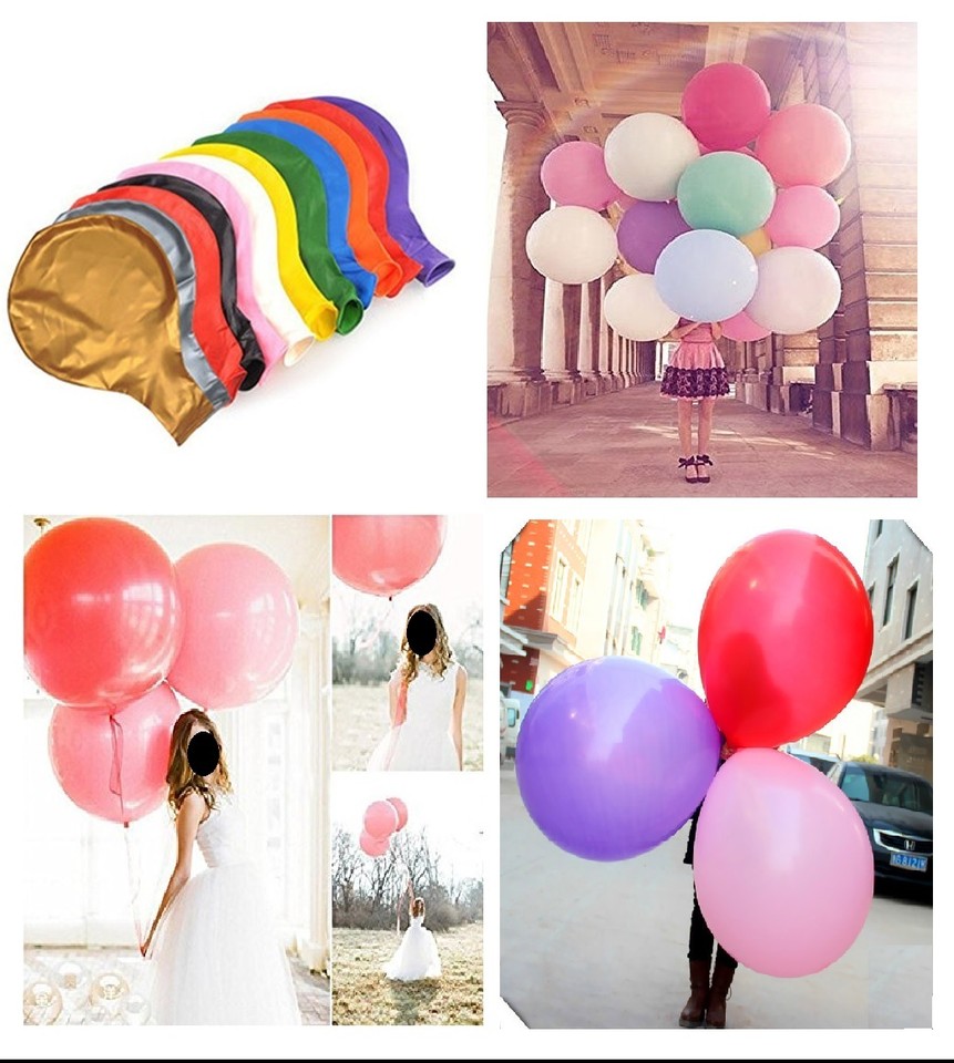 1-100pc 36inch 15 colors Huge Latex Thick XL Floating Balloons Party ...