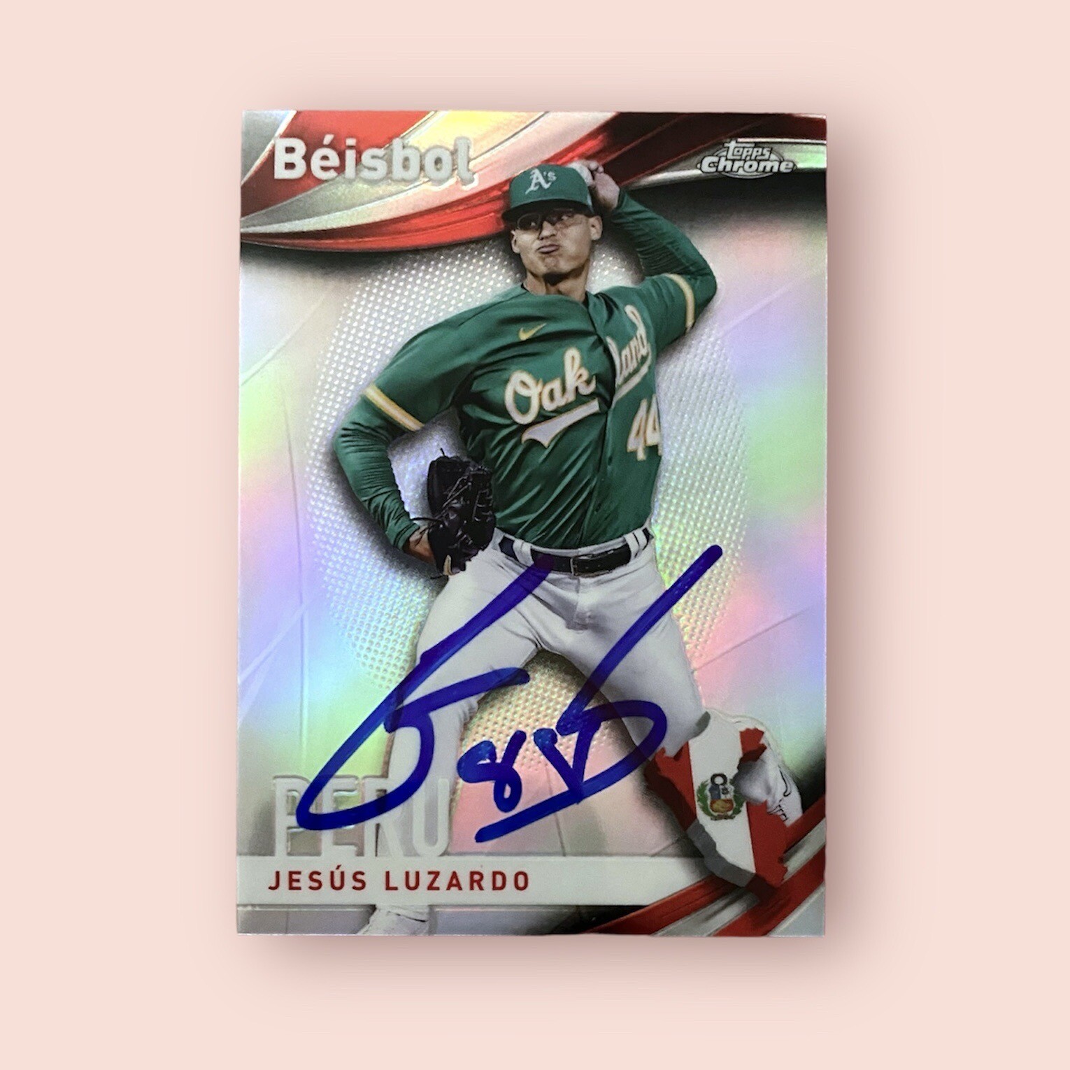 Jesus Luzardo Signed Autographed 2021 Topps Chrome Beisbol Insert Card ...