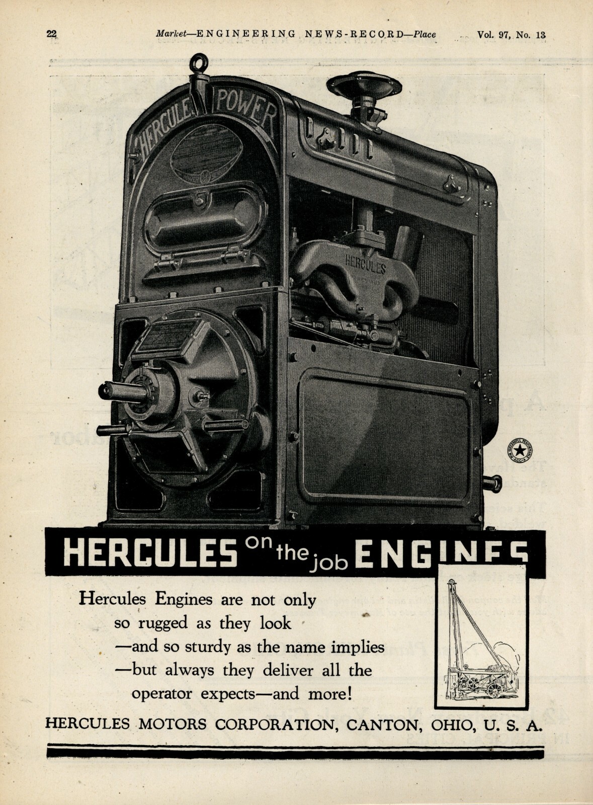 1926 Hercules Engines Ad: Hercules Motors Company - Canton, OhiO | eBay
