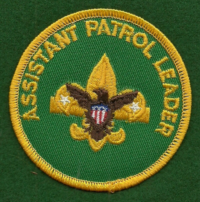BOY SCOUT YOUTH POSITION PATCH - ASST PATROL LEADER - PLASTIC - FREE ...