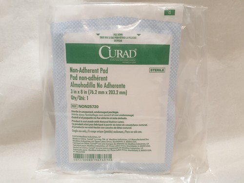 Curad® Nonadherent Pad Dressing, 3 x 8 Inch #NON25720 3ct CHARITY ...