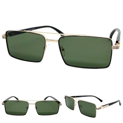 Classy Elegant Contemporary Modern Style SUN GLASSES Gold Metal Frame ...
