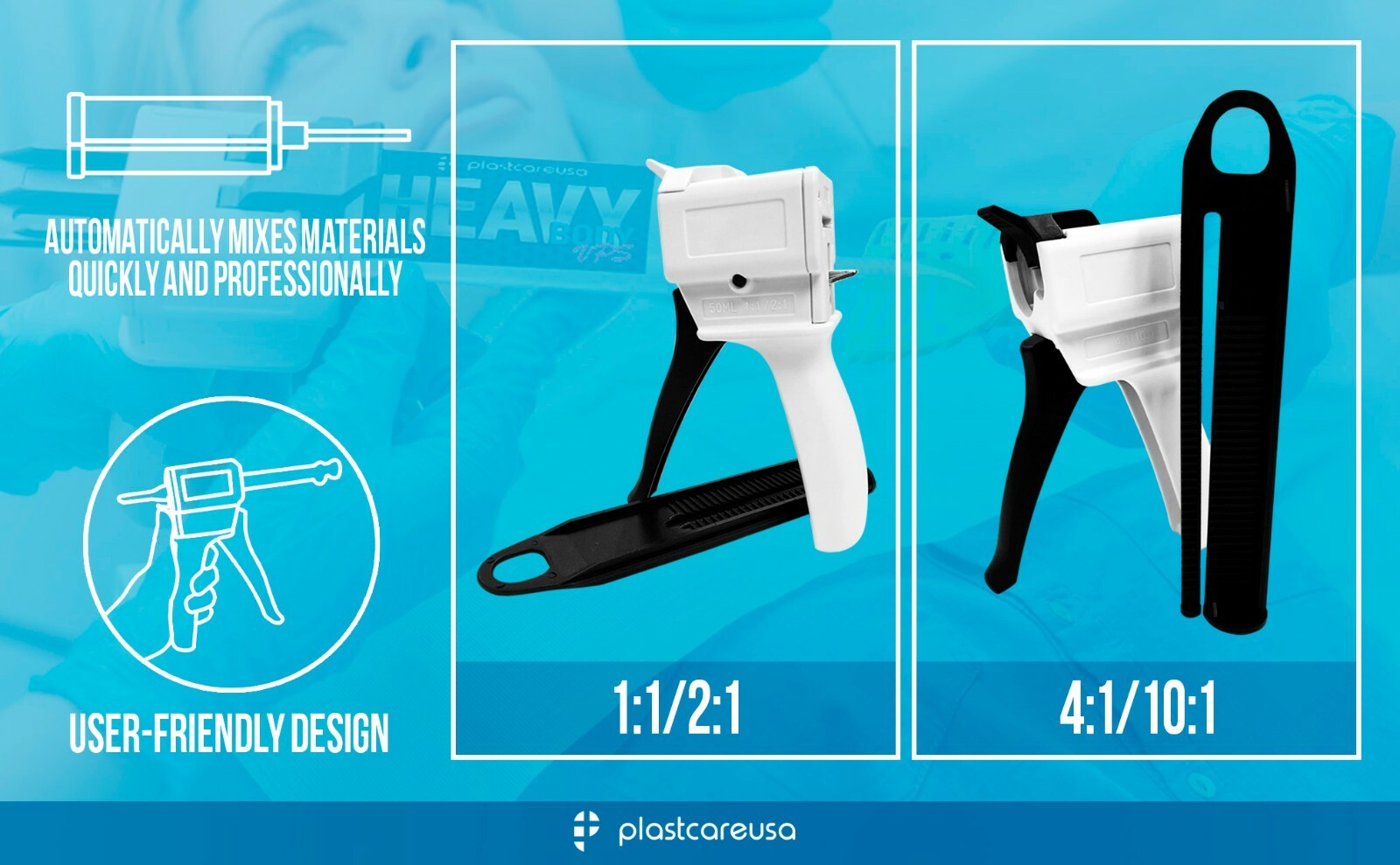 New Dental Impression Universal Cartridge Dispenser Delivery Gun 4:1 10 ...