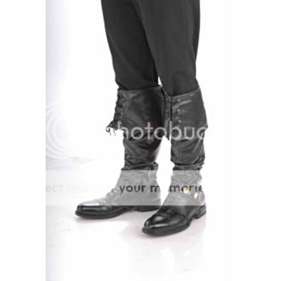 Mens Adult Deluxe Pirate Boot Tops Covers W/ Studs Costume Accessory ...