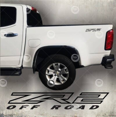 ZR2 off road Decals Chevy Colorado Bedside Truck Sticker, cut design ...
