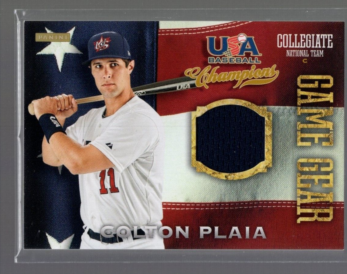 2013 Panini USA Baseball Champions Game Gear Jerseys Colton Plaia #38 ...