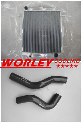 Aluminum Radiator + BLACK hose for Landcruiser HDJ78 HDJ79 HZJ78 HZJ79 ...