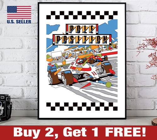 Pole Position Poster 18" x 24" Print Retro 80s Racing Game Room Wall ...