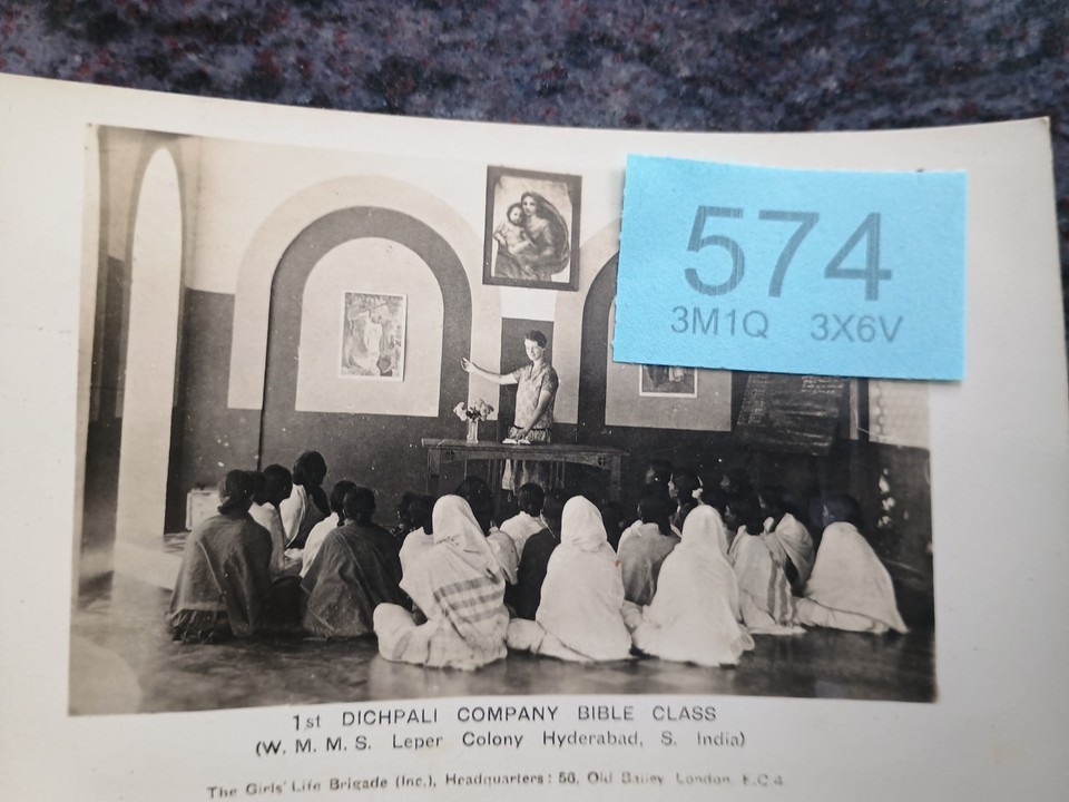 The Girls' Life Brigade Photo Postcard Leper Colony Hyderabad India ...