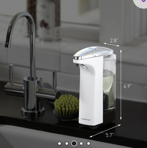 simplehuman Touch Free Automatic Soap /sanitizer Dispenser 8oz white ...