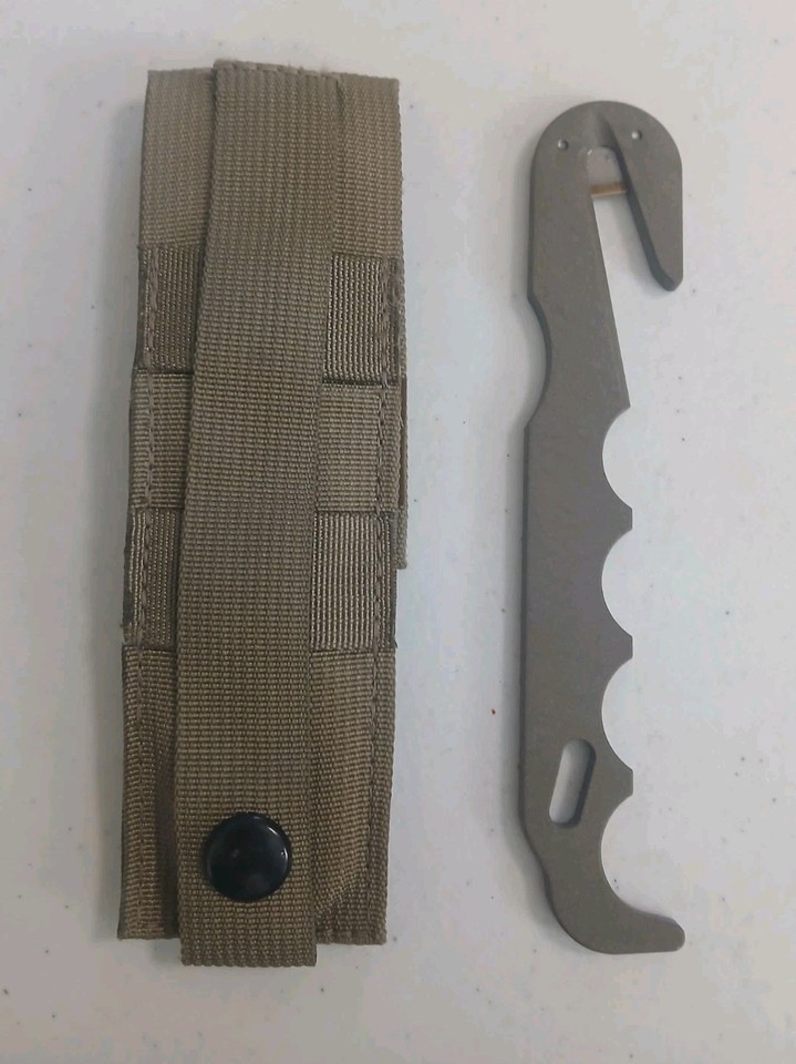 Ontario Knife Company Model 4-499 TAN P/N 1450 Strap Cutter Rescue Hook ...