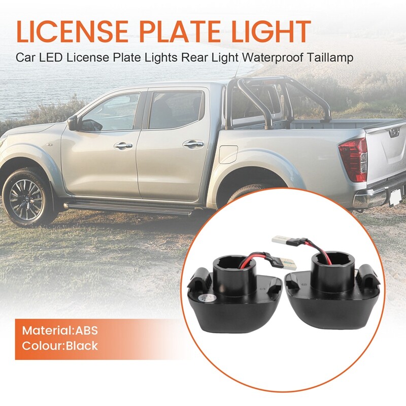 2X(Car LED License Plate Lights Rear Light Taillamp for Navara D40 ...