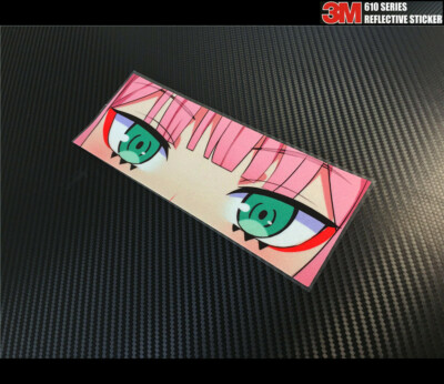 Reflective Darling in the Franxx Zero Two Senpai Peeking Anime JDM ...