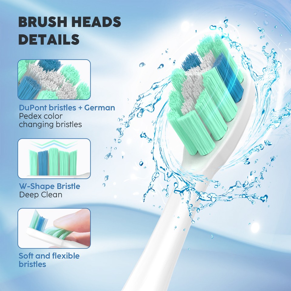 Sonic Electric Toothbrush USB Rechargeable Power Toothbrush with 12 ...