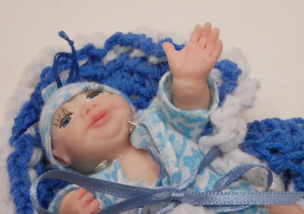 4" Mini Polymer Clay Reborn Male Baby Doll Anatomically Correct | eBay