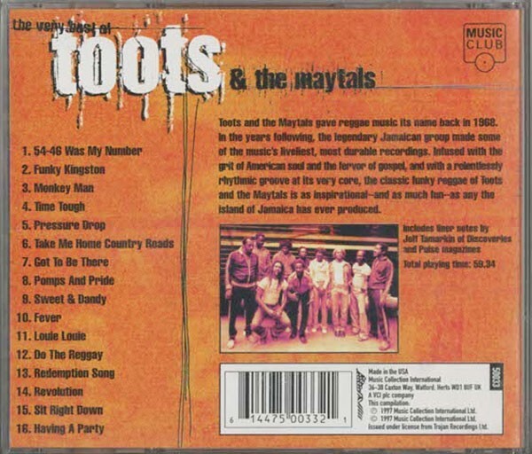 TOOTS & THE MAYTALS - THE VERY BEST OF - CD | eBay