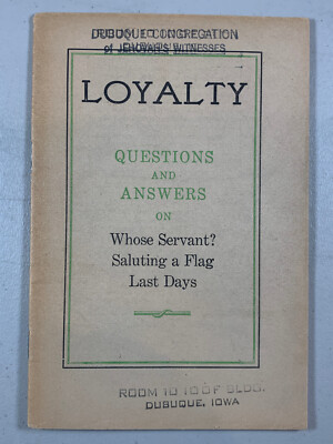 1935 Loyalty Flag Salute Booklet JF Rutherford IBSA Watchtower Jehovah ...