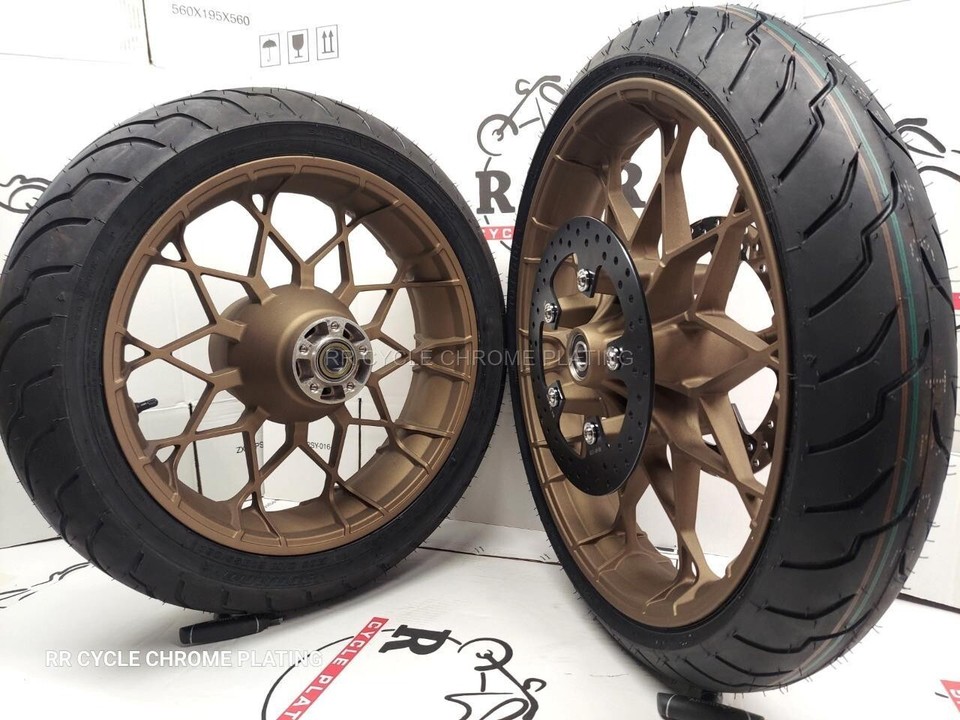 Harley Bronze 21"/ 18" Prodigy Wheels Tires Black Rotors 09-23 Street ...