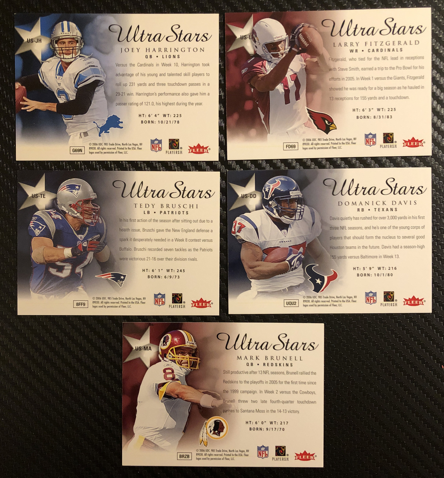 2006 Fleer Ultra Football Ultra Stars Insert Cards Lot You Pick | eBay