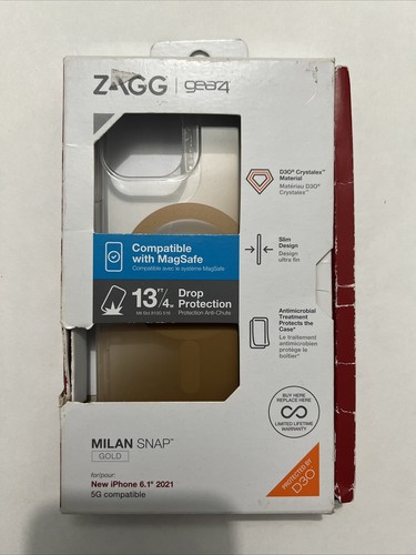Zagg iPhone 6.1 2021 Gold Case | eBay