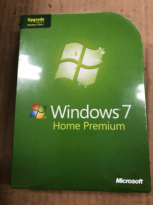 Microsoft Windows 7 Home Premium Upgrade GFC-00020 new sealed GENUINE ...