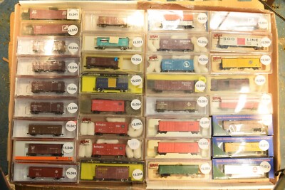 N Scale BOX CAR SP CB&Q WP SOO CNW RG MILW PFE B&O PC G cars sold ...