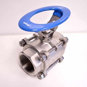 2" Inch Ball Valve OVAL HANDLE NPT Stainless Steel 316 WOG 1000 ...