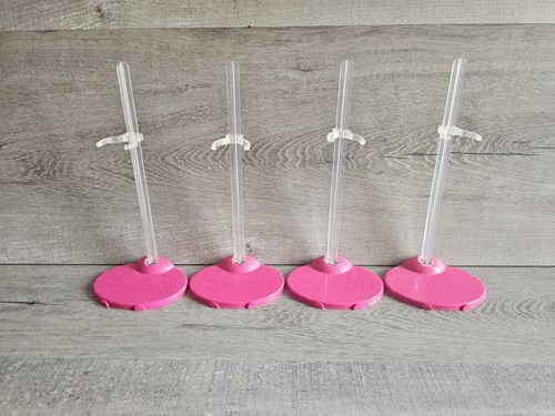 Mattel Official Barbie Stands Lot Of 4 Pink Doll Stands 2004 | eBay