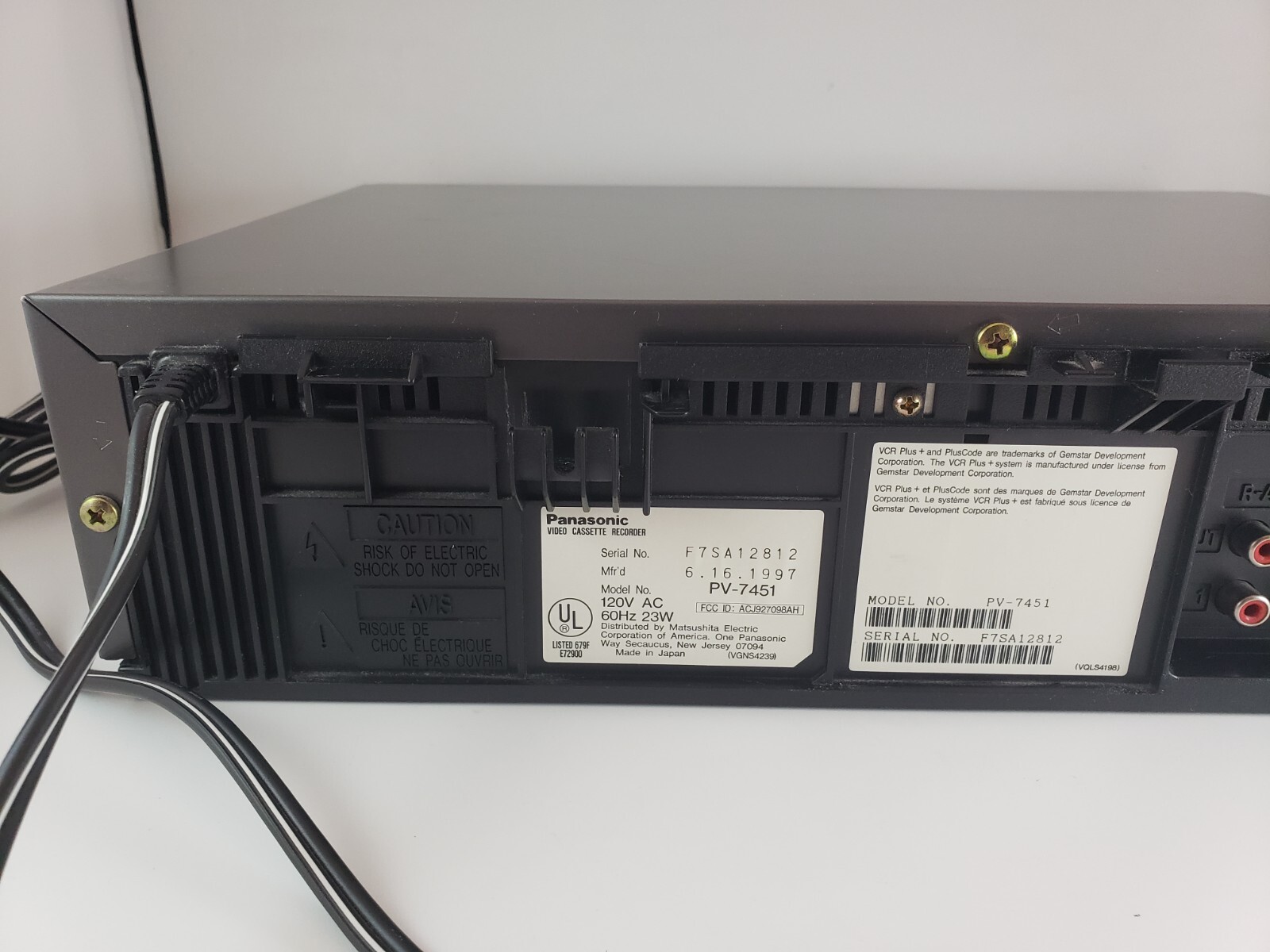 Panasonic PV-7451 VHS VCR for sale online | eBay