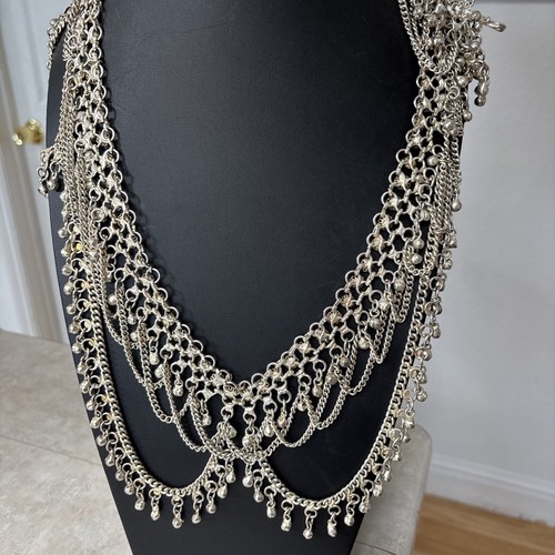 Vintage Heavy Metal Silver Tone Bells Belly Dancers Belt Jingles 48 ...