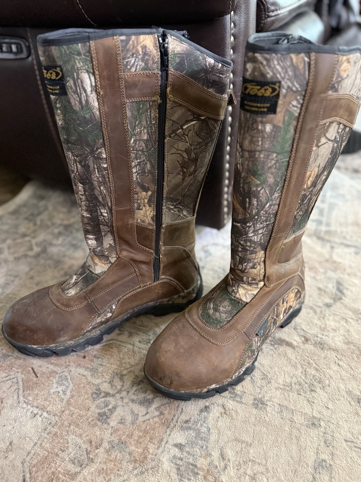 Men's 15" Snake Bite Hunting Boot Shoe Tall Waterproof Leather Hike ...