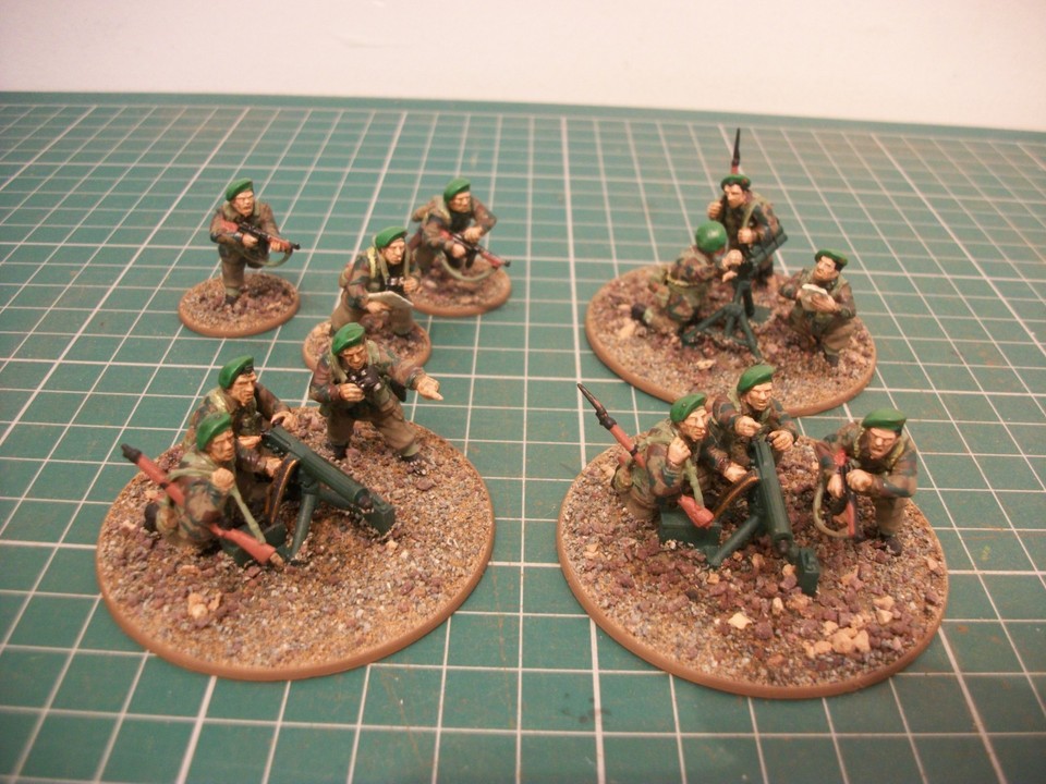 Painted 28mm WW2 Bolt Action British commandos 1000 points Army ...