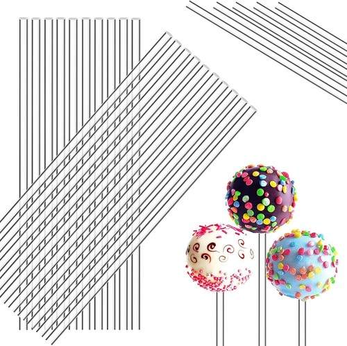 200 Pieces Acrylic Lollipop Sticks, Clear Cake Pops Sticks Topper ...
