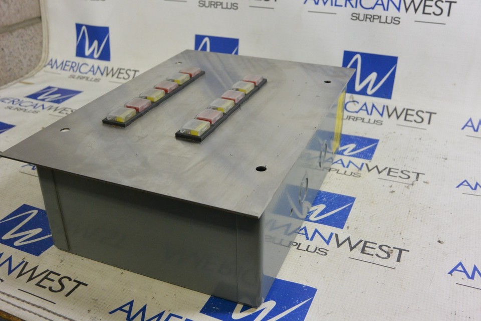 SQUARE D 53007BB Back Box 4x8x12 with Pushbuttons face plate USED | eBay