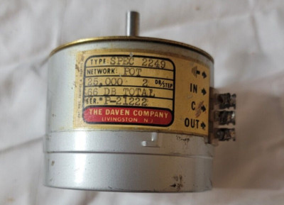 Vintage Wester Electric Daven Company Type Spec 2249 Attenuator | eBay